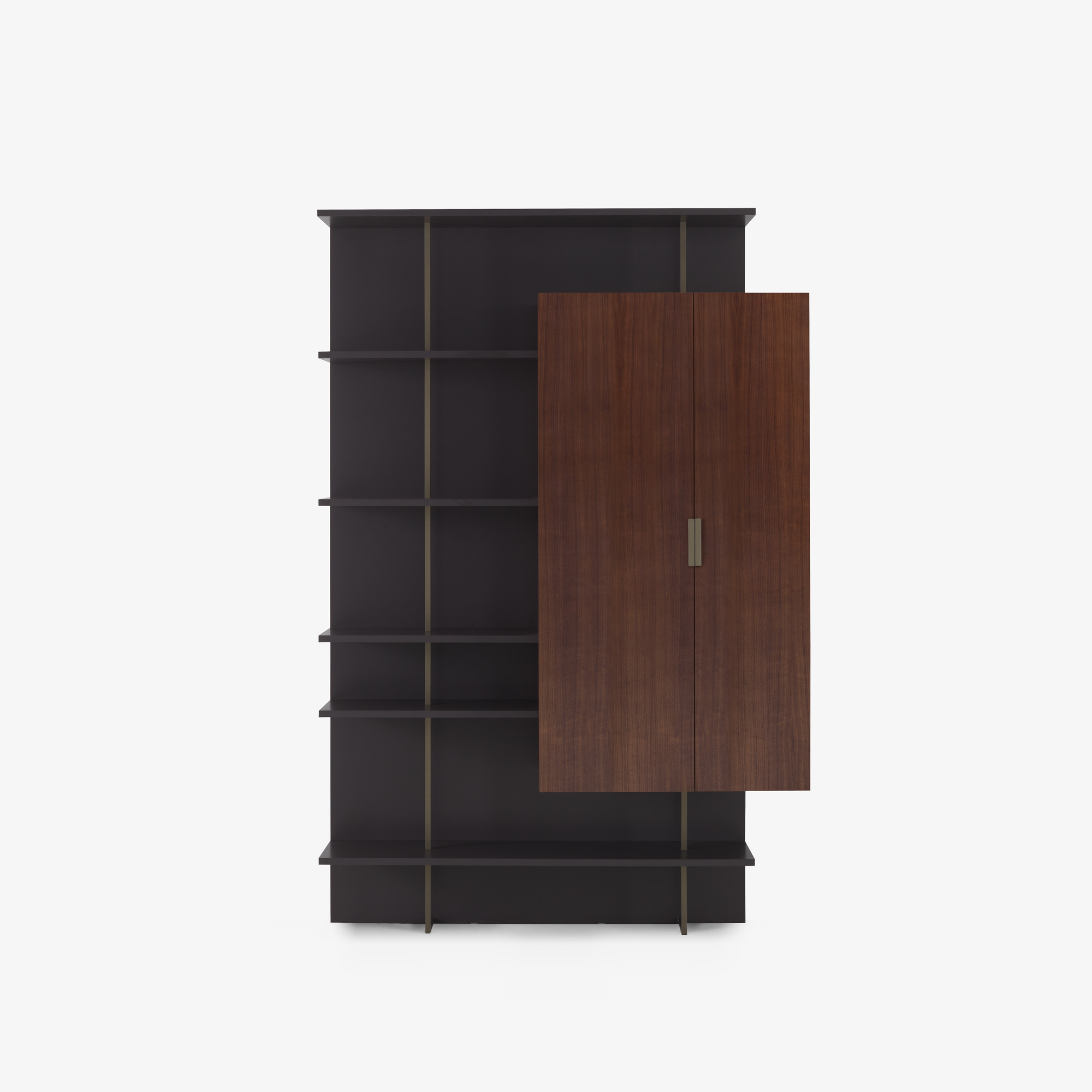 Shelving units Bibliothèque murale Wall-mounted bookshelf with glass ...